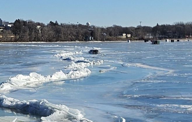 Another Vehicle Breaks Through Less Than Sturdy Ice on Buffalo Lake ...